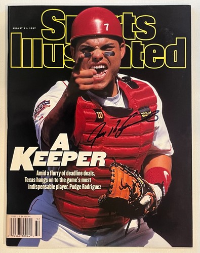 IVAN RODRIGUEZ Auto/Signed Sports Illustrated 1997 BAS Newsstand No ...