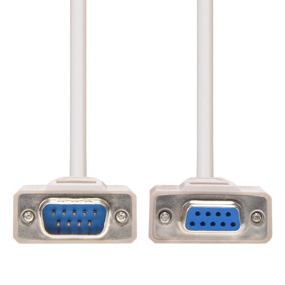 DB9 RS232 Male to Female Serial Port Extension Cable Cord 3ft/6ft/10ft ...