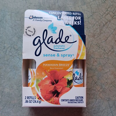 GLADE Sense & Spray Air Freshener refills Twin Pack HAWAIIAN BREEZE ...