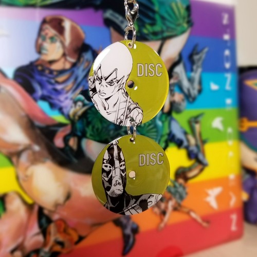 Jojo's Bizarre Adventure Exhibition Poster DISC Metal Keychain Foo ...