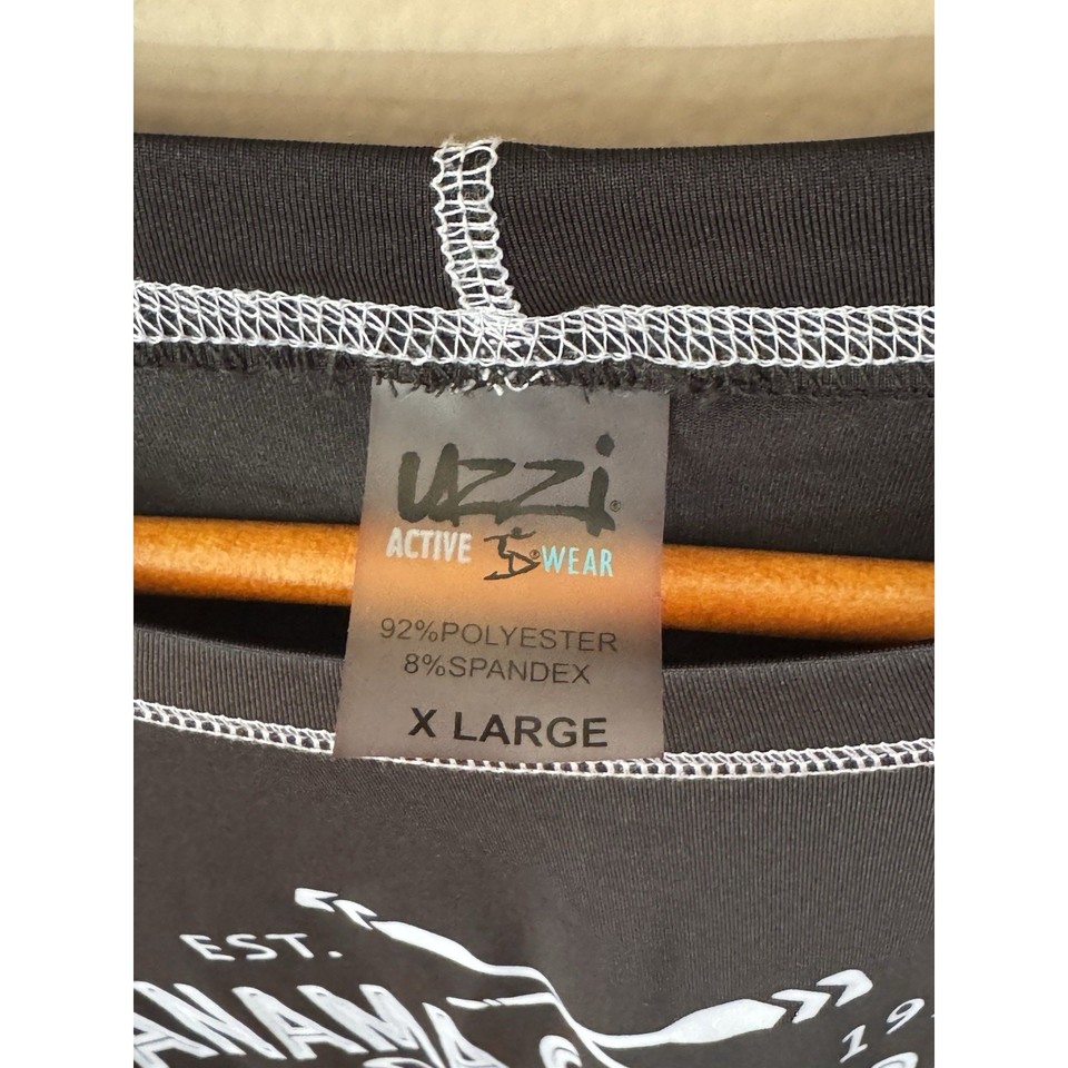 Mens Long Sleeve UZZI Surf Shirt Black With Logo Activewear XL | eBay