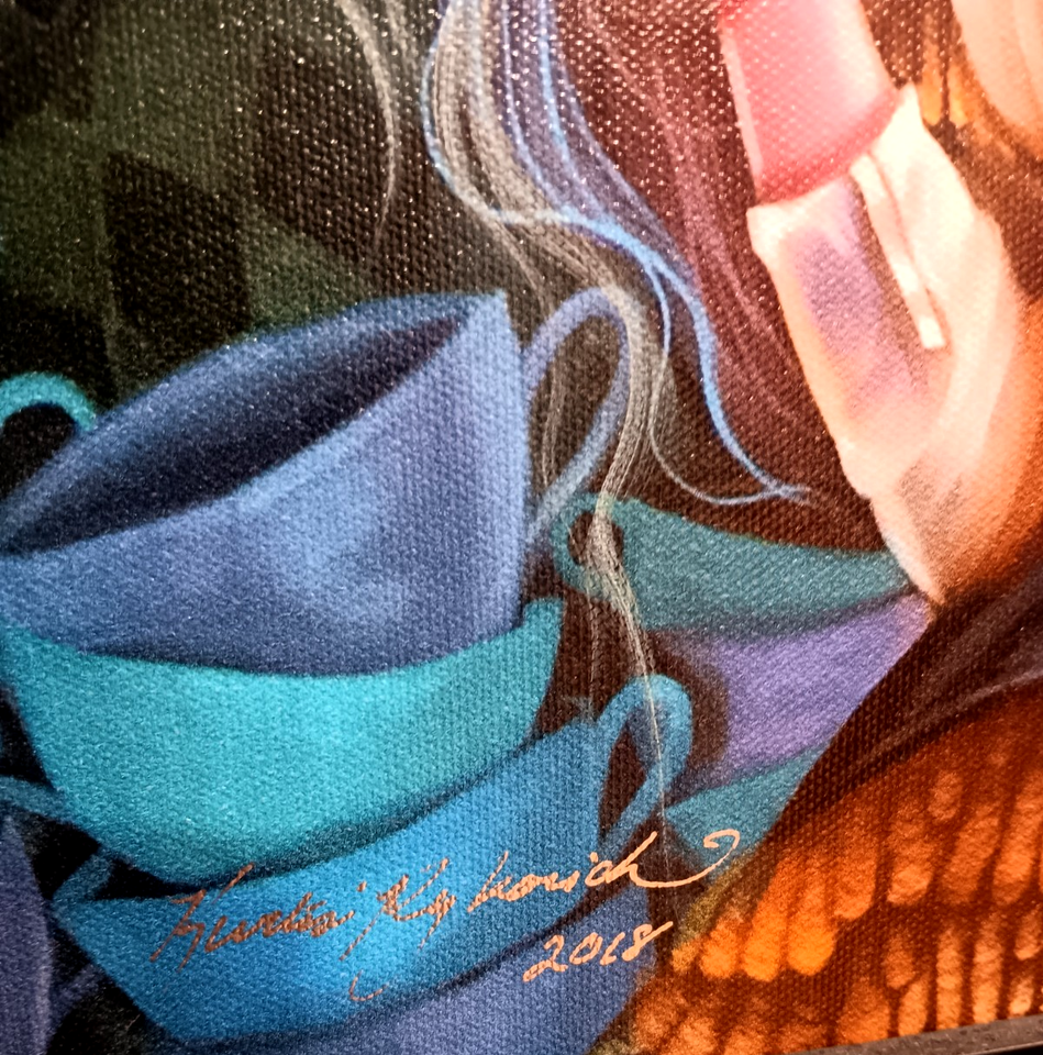 Kurtis Rykovich Mad Hatter Framed Canvas Signed | eBay