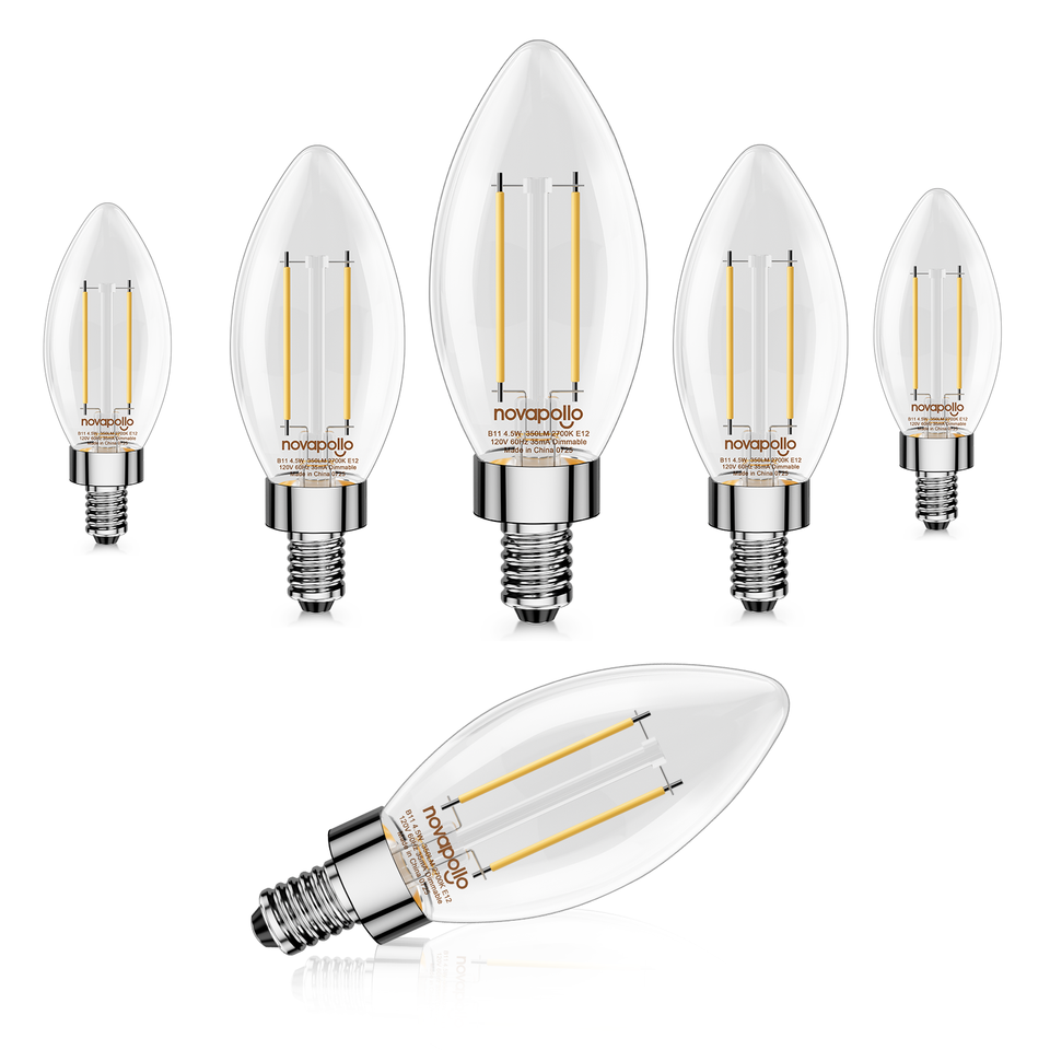 💡Dimmable B11 LED Candelabra Light Bulbs 40W Equivalent E12 2700K 6/12 ...