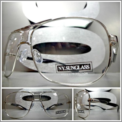 Classic Vintage Retro Hip Hop Rapper Style Clear Lens EYE GLASSES ...