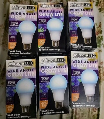 Miracle LED Wide Angle Grow Lite 11 Watt LED replaces 150W Flood - LOT ...