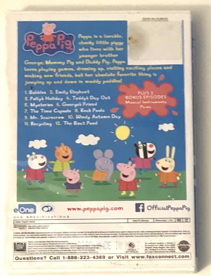 Peppa Pig Bubbles DVD Nick Jr Kid's Show With 14 Fun-Packed Peppasodes ...