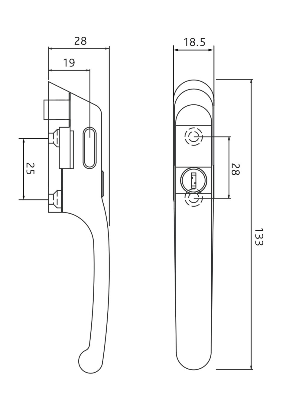 Timber Wooden Locking Casement Window Handle Black Ideal Basta Shaw ...