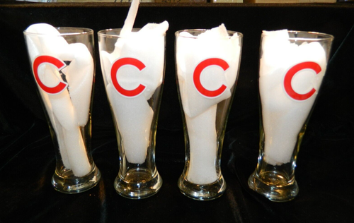 MLB Boelter 2010 Chicago Cubs Beer Pilsner Pint Glasses oz in Lot of 4 ...