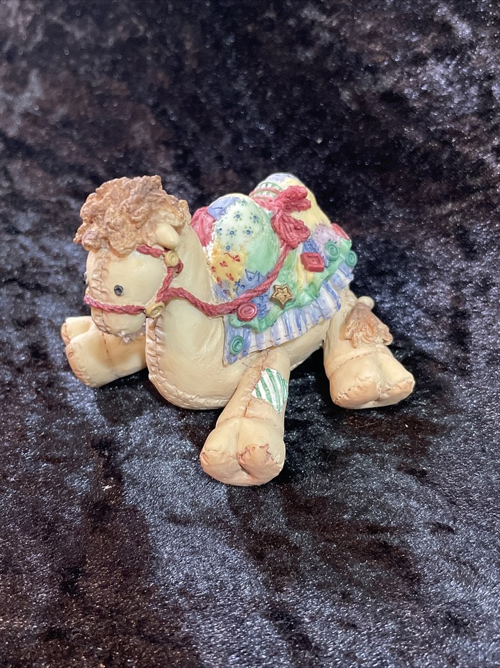 Baby Camel Sprawled on Belly w/Reins and Saddle - Whimsical & Cute! | eBay