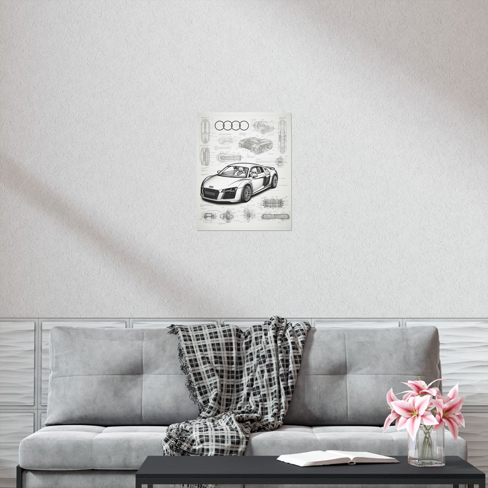 Audi R8 Poster- Audi R8 Patent Print, Audi svg, Audi R8 Art, Audi R8 ...