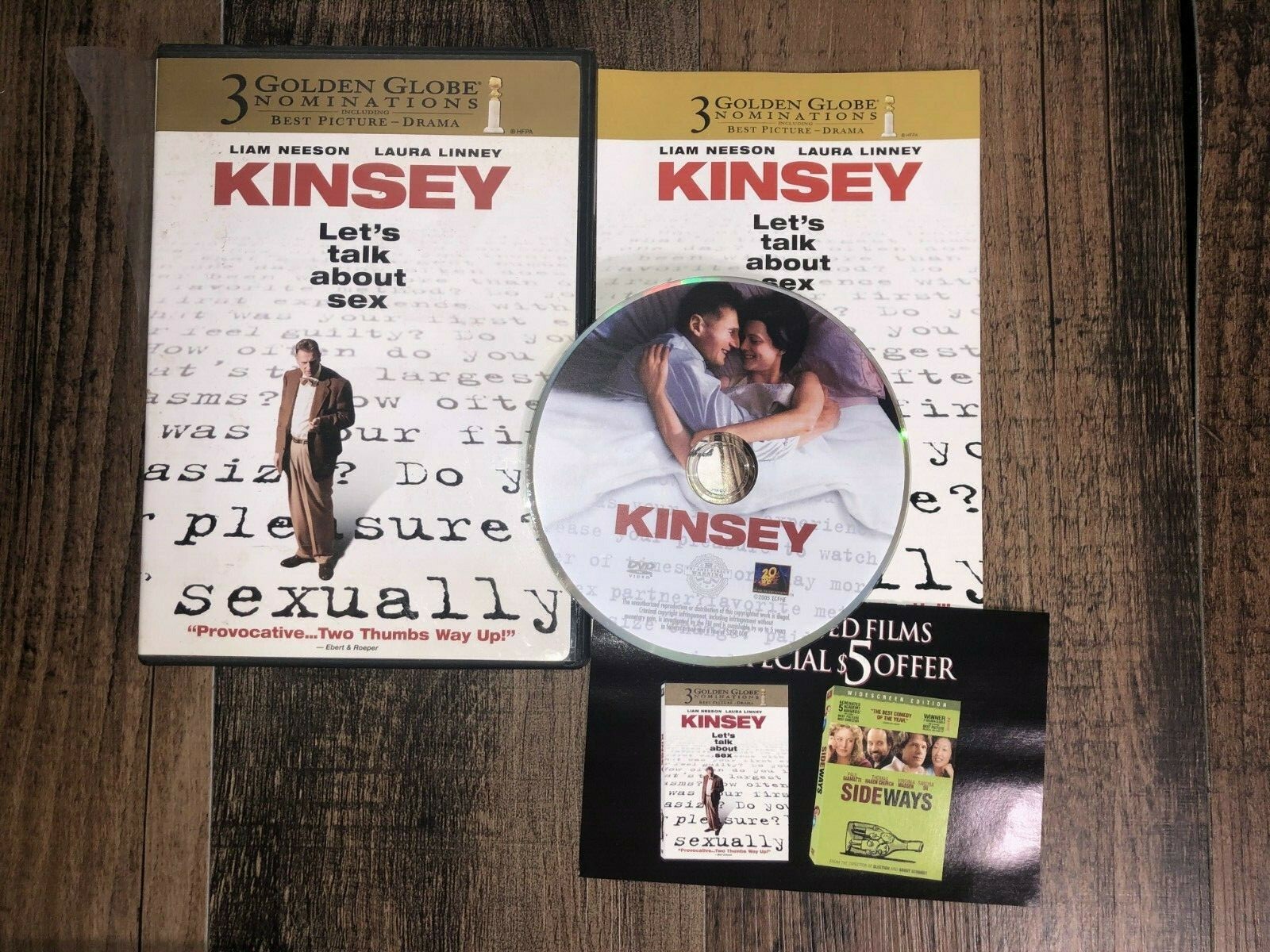 Kinsey (DVD, 2005) Liam Neeson, Laura Linney, Chris O'Donnell, Peter ...