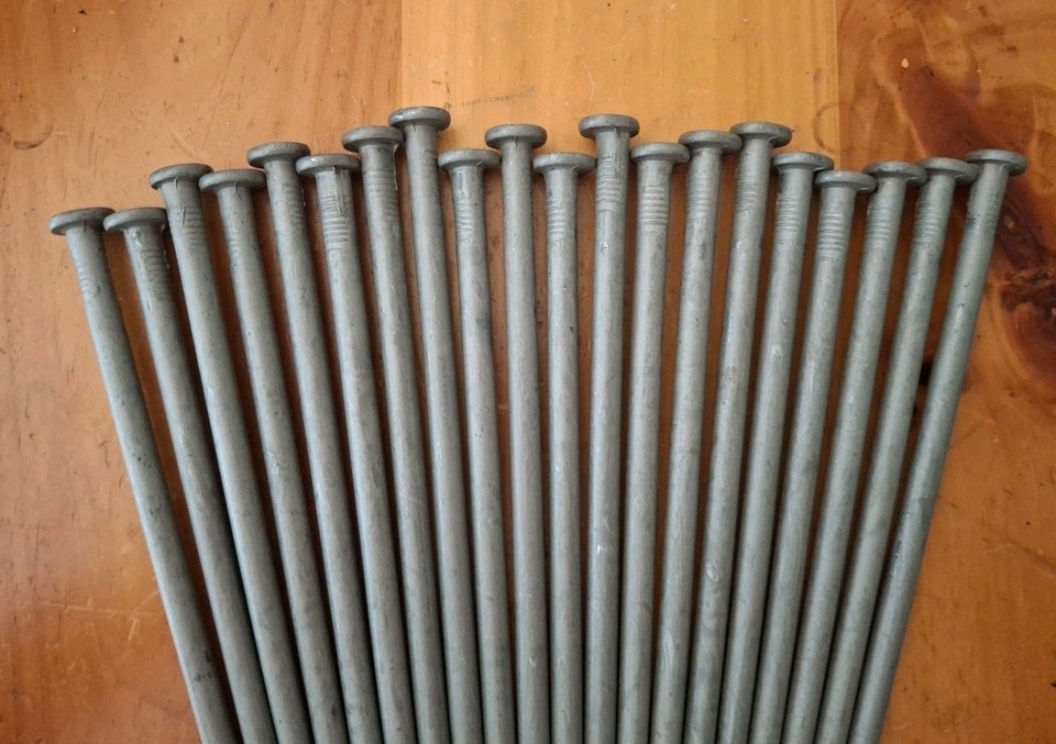 20 PCS - 8 Inch Spikes JUMBO NAILS 3/8 x 8" Timber Spikes RR Ties ...
