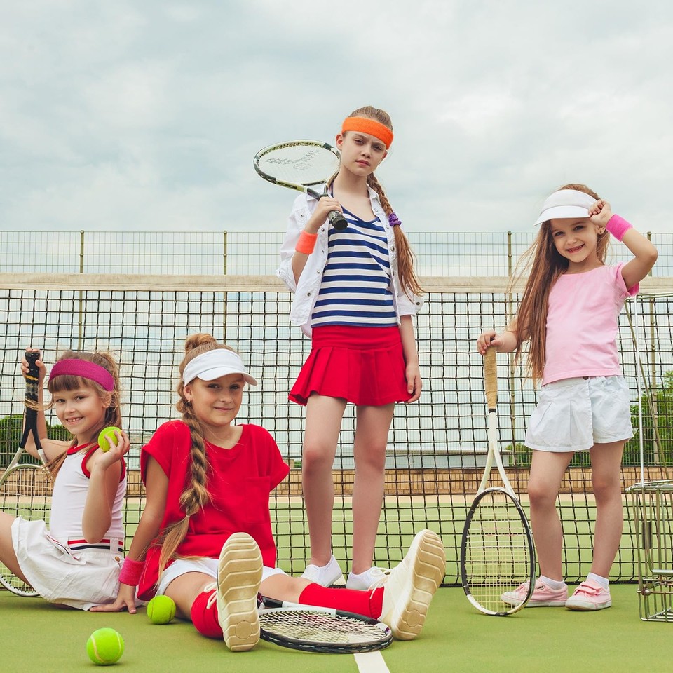 36 Pcs Neon Sweatbands Set for Kids Bulk Sports Headband Wristband Set ...