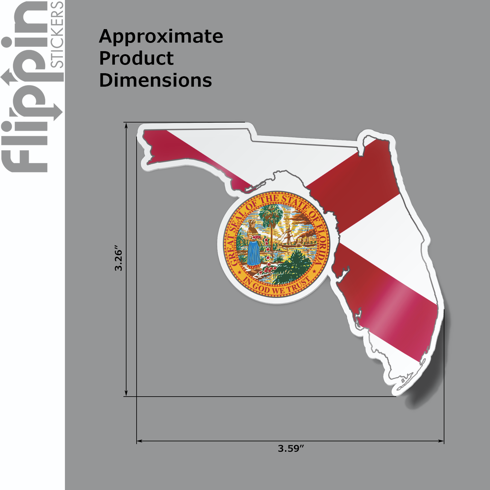 Florida State Flag Sticker Decal Vinyl: Show your Florida Pride! 3.59 ...