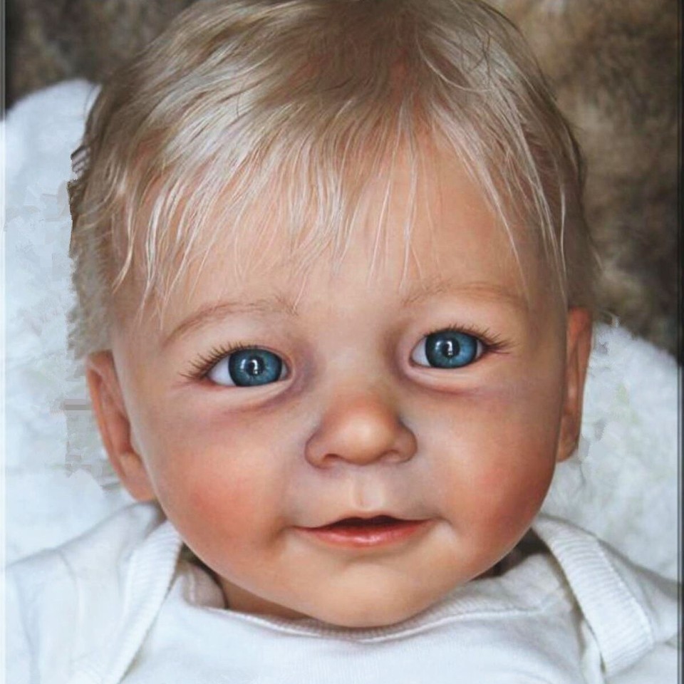 22 Inch Real Life Reborn Baby Boy Dolls Realistic Baby Doll Handmade ...