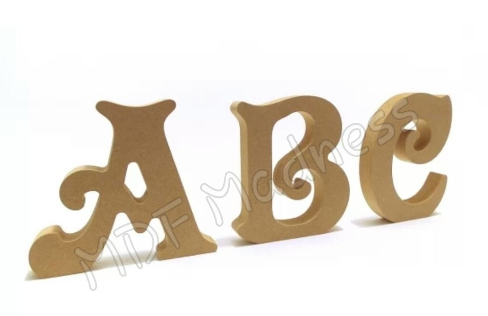 VICTORIAN FONT WOODEN MDF LETTERS. 18MM FREE STANDING , 6MM WALL ...