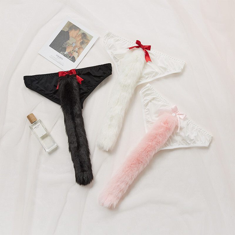 Women Cute Sexy Brief Panty Detachable Fox Tail JapaneseStyle Cosplay ...