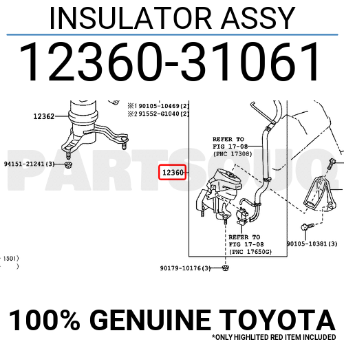 1236031061 Genuine Toyota INSULATOR ASSY 12360-31061 | eBay