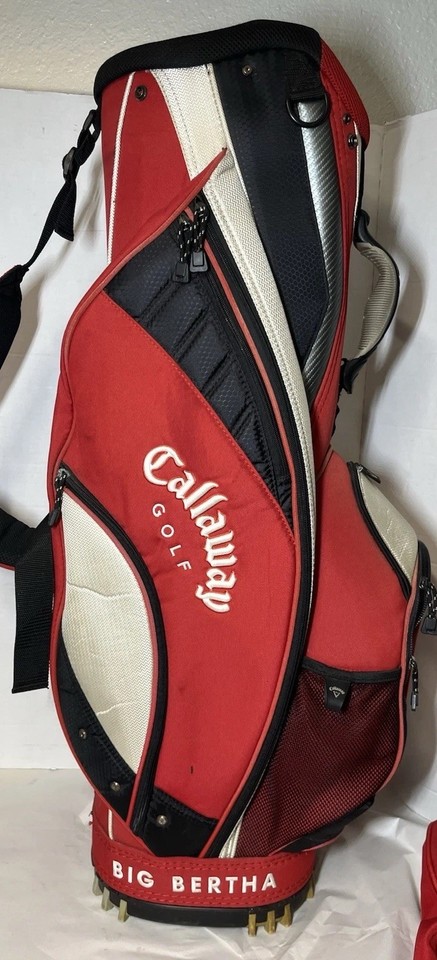Callaway Golf Big Bertha Cart Golf Bag Red Gray & Black 6 Way With ...