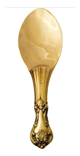 Indian Traditional Pure Brass Rice chamcha Long Size For Serving 9 Inch ...