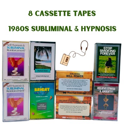 Subliminal Self-Help & Hypnosis, 8 Cassette Tapes, Cassette Tapes ...