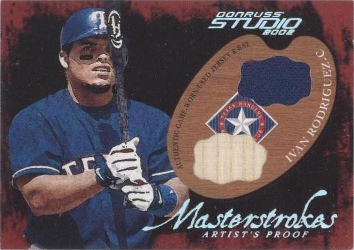 2002 Donruss Studio - Master Strokes Ivan Rodriguez #MS-21 Artist Proof ...