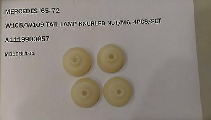 For Mercedes Benz S Class W108 W109 Knurled Nut , NEW , 4 pcs / set | eBay