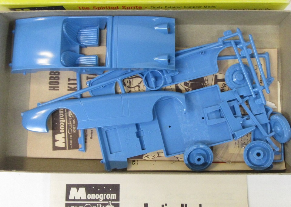 1960 Monogram P406 AUSTIN-HEALEY SPRITE Sport Car 1/32 model kit (slot ...
