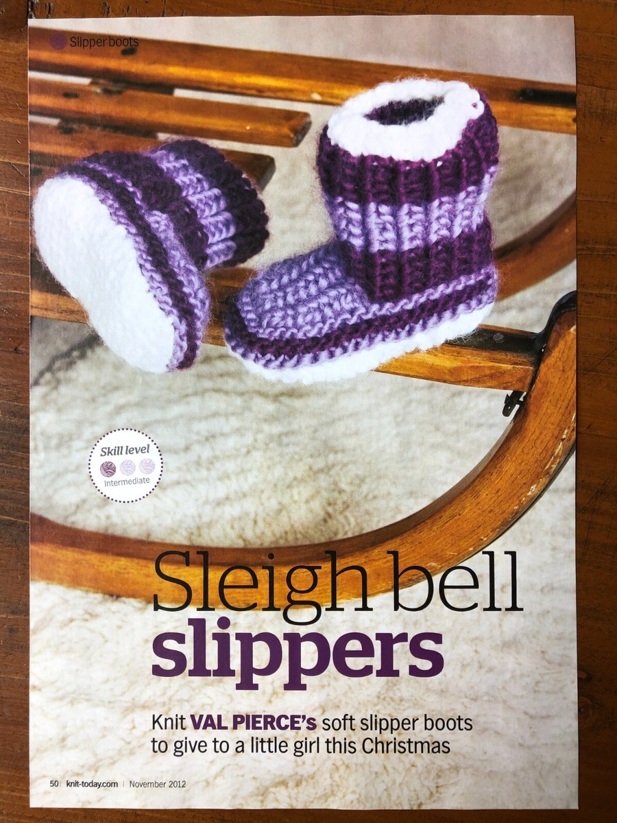 Knitted Slipper Boots Pattern