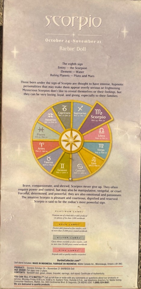 Barbie Collector African American Scorpio | eBay