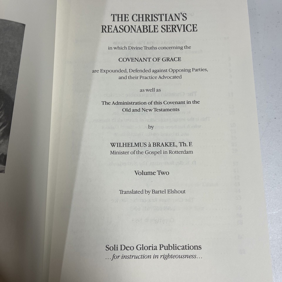 The Christian’s Reasonable Service By Wilhelmus a Brakel 4 Vol. Set ...