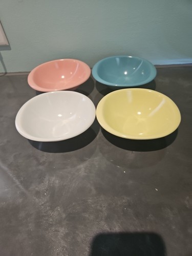 Vintage Boonton Ware Set of 4 Dessert Fruit Bowls Melamine 3303-10 Mix ...
