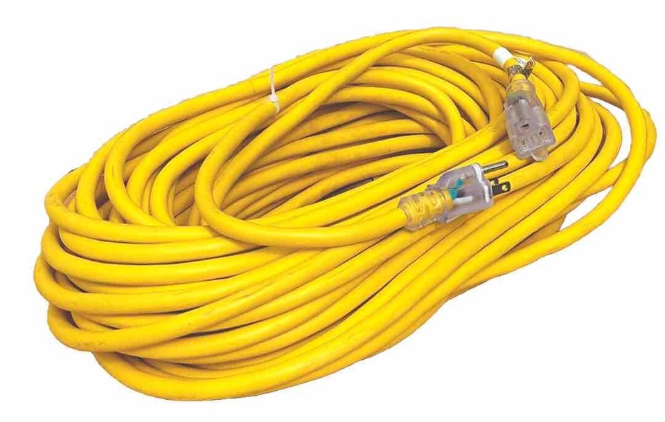 100ft 12 Gauge 120 volt Power Extension Cord Outdoor & Indoor 100 ...