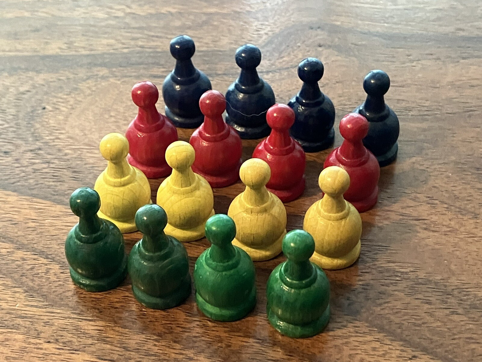 Vintage Parcheesi Wooden Game Pieces Movers - Full Set of 16 | eBay