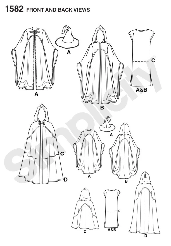 Medieval Hooded Cloak Pattern