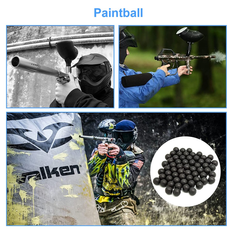 100PCS Fit Umarex T4E Rubber Ammo Paintballs .68 Cal Training Defense ...