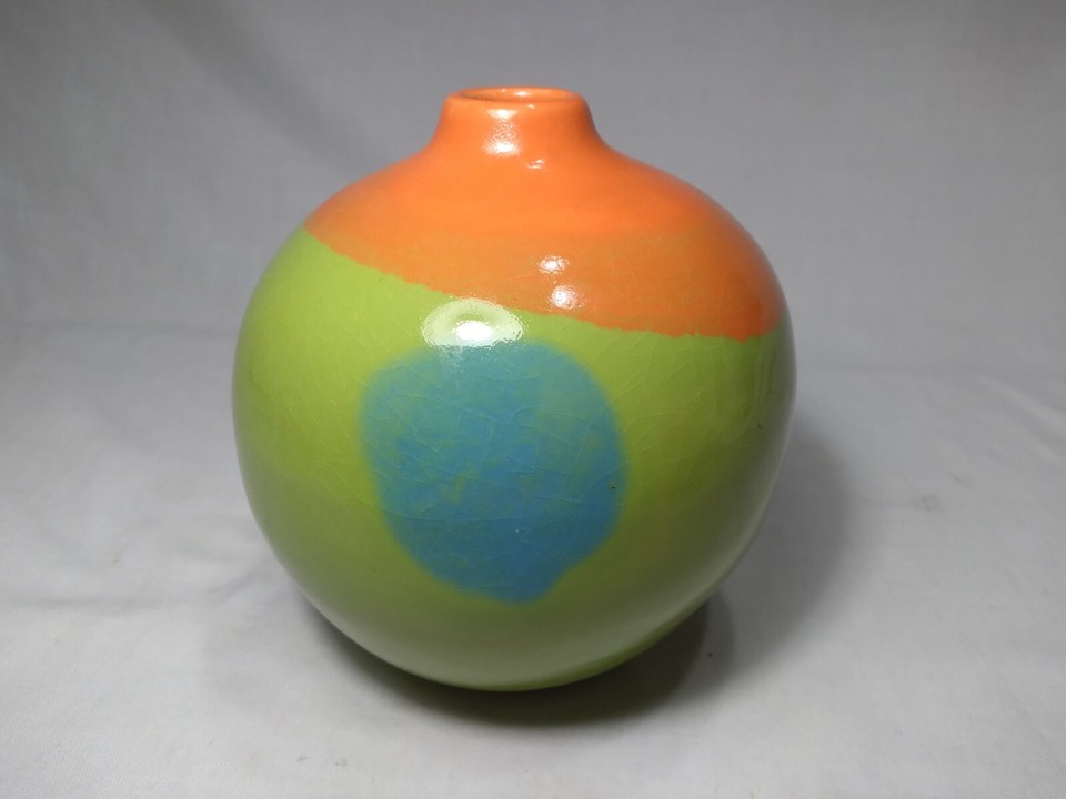 Crate & Barrel Vases Roly Poly Ceramic Zoey Vase Multicolor 5.5”T 5”W ...