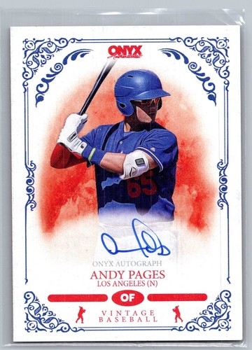 2022 Onyx Vintage - Autographs Andy Pages #VAAP Blue Ink (AU, RC) for ...