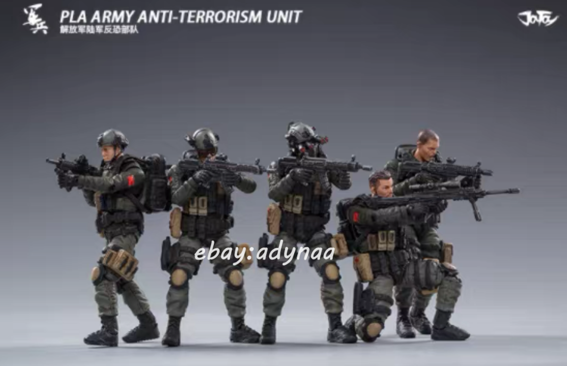 JoyToy 1/18 PLA Army Anti-Terrorism Unit PVC 5 Action Figures In Stock ...