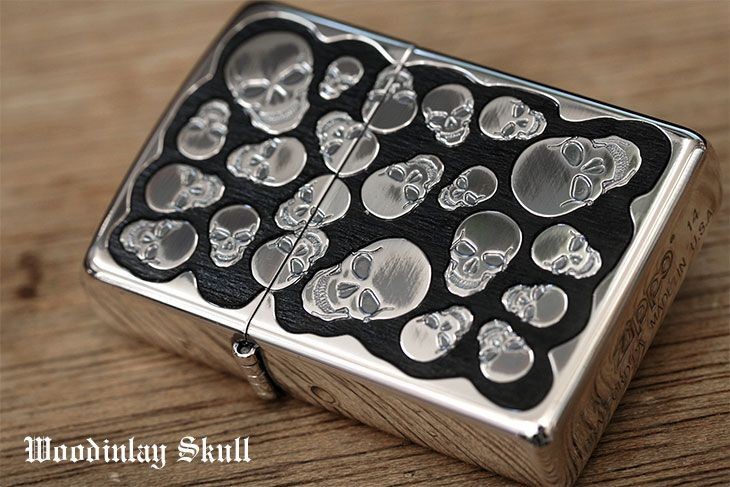 Zippo Lighter Skull Wood Random Skull Wood RSW A | eBay
