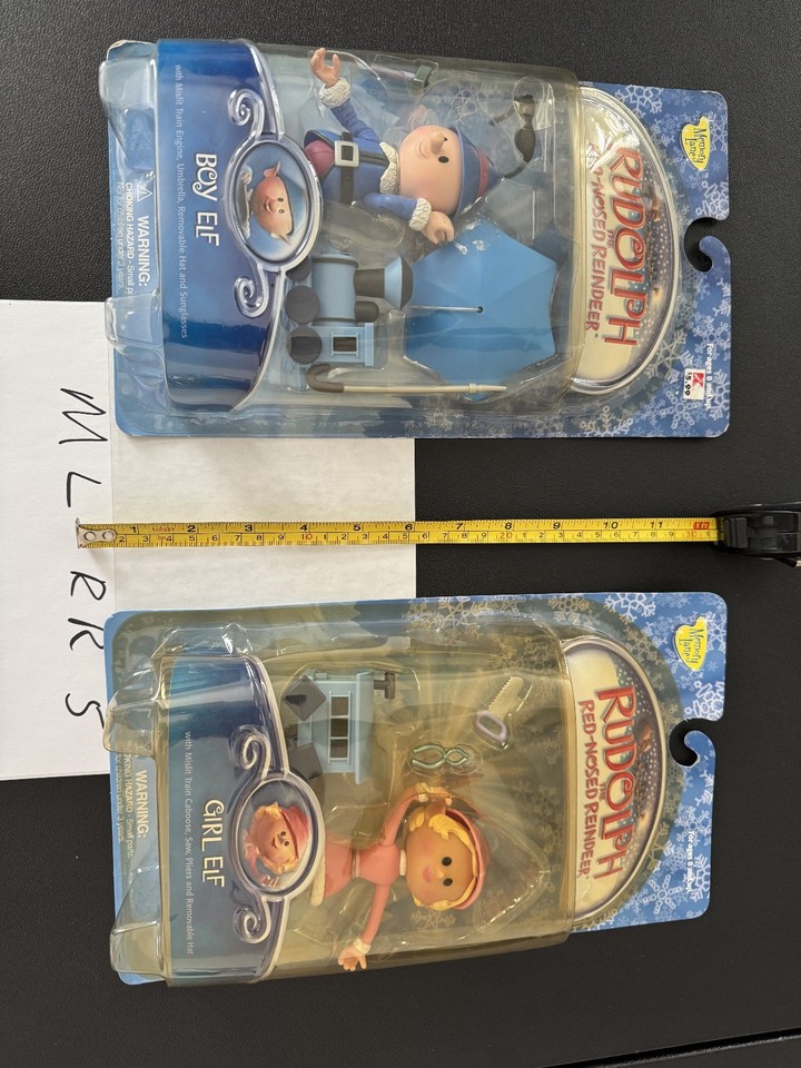 Rudolph Reindeer Umbrella Boy Elf, Choir Girl Elf Lot 5 Memory Lane NIP ...