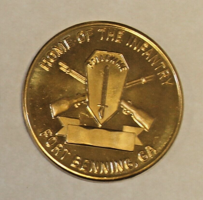 Fort / Ft Benning Georgia Home of Infantry Vintage Army Challenge Coin ...