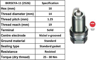 4 x NGK 2526 Genuine NGK Spark Plugs | eBay