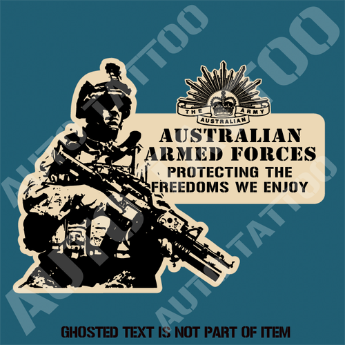 AUSTRALIAN ARMY ARMED FORCES DECAL STICKER ARMY NAVY AIR FORCE MILITARY ...