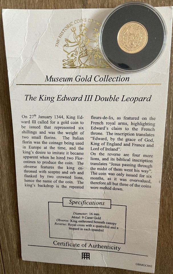 The King Edward 111 Double Gold Coin | eBay UK