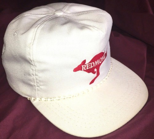 Vtg REDMOND HAT Rare Baseball Cap USA MADE Kangaroo Logo ROPE Strapback ...