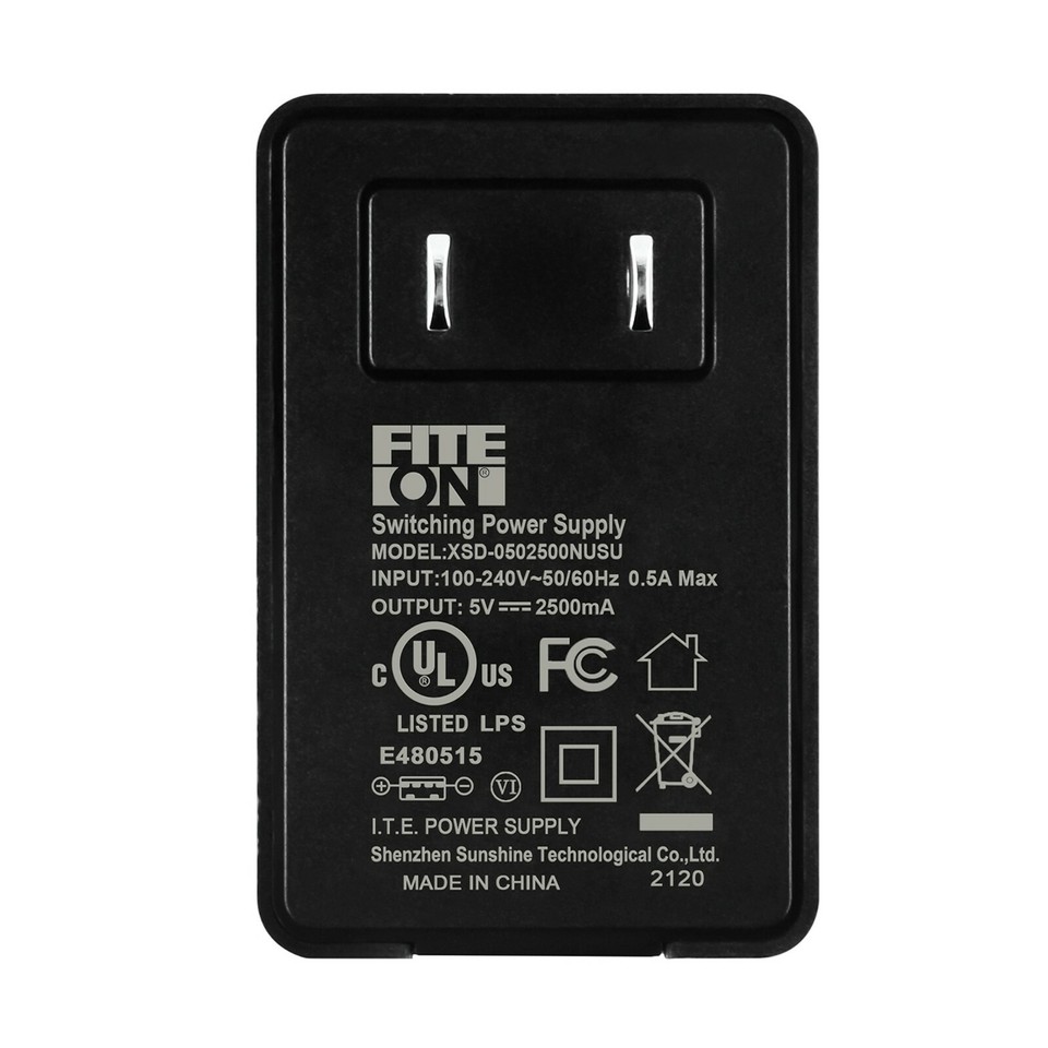 UL 5V 2A-2.5A USB Port Wall Charger 5 Volt 2 Amp AC-DC Power Adapter ...