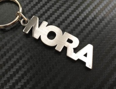 NORA Keyring Keychain Key Stainless Steel Name Gift | eBay