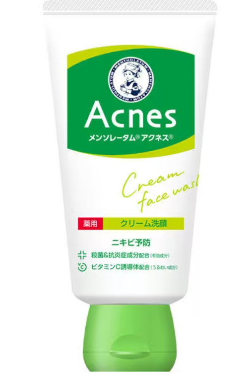 Mentholatum Acnes Cream Face Wash for Acne Care 4Pack Set 130g Made in ...