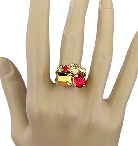 Designer Sorrelli Statement Ring Go Garnet Color Collection Authentic ...